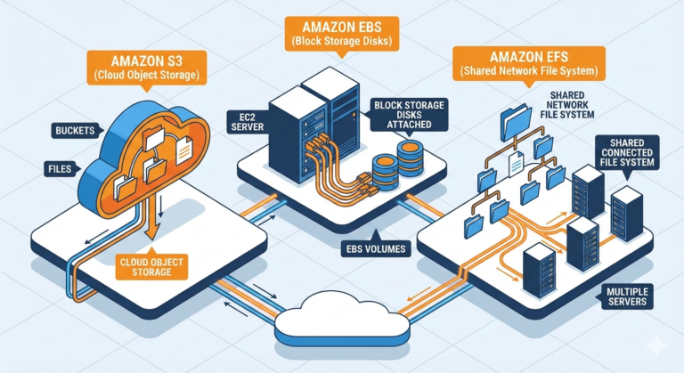 AWS Storage Services Explained: S3, EBS, EFS, and Use Cases - BlueInfra.io